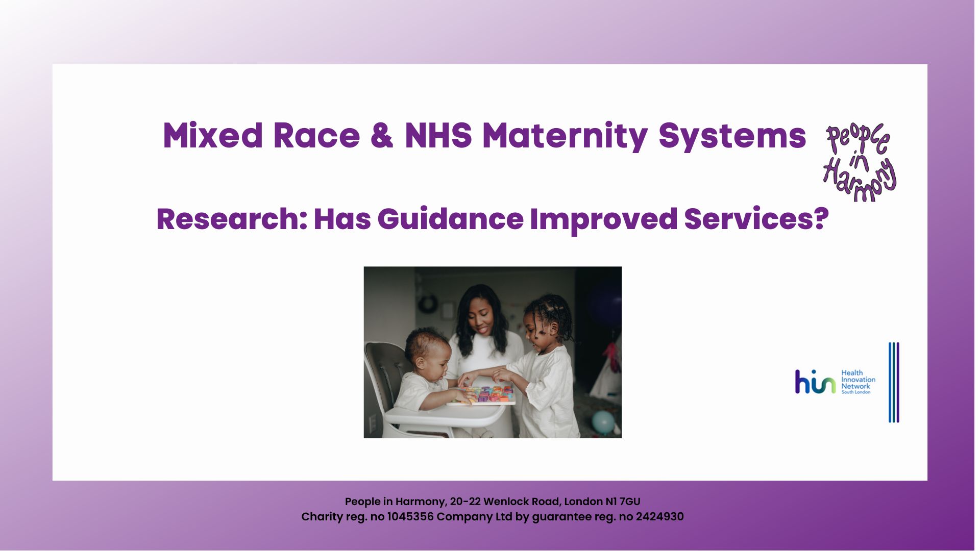 Mixed Race & NHS Maternity Systems Guidance - People in Harmony